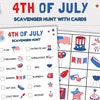 4th of July Indoor Scavenger Hunt Clue Cards, Fourth of July Treasure ...