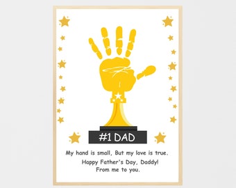Father's Day Craft Handprint Art, Father's Day Activity, Best Dad Ever ...
