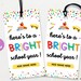 First Day of School Gift Tag, Welcome Back to School Tag, Here's to A ...