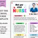 EDITABLE Meet the School Nurse Template, Meet Your Teacher Letter ...