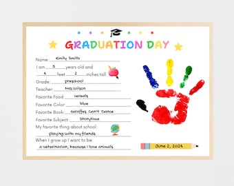 Last Day of School Printable, Kindergarten Graduation Keepsake ...