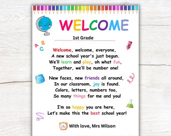 First Day of School Letter From Teacher, Printable Welcome Back to ...