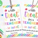 Printable Teacher Appreciation Gift Tag, Teacher Gifts Tag Label, Sweet ...