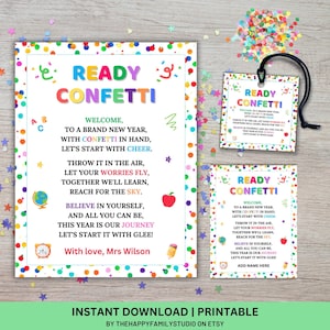 Ready Confetti Back to School, Ready Confetti Poem, First Day Jitters ...