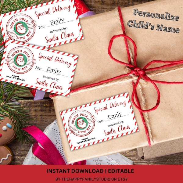 Santa Labels - Etsy Australia