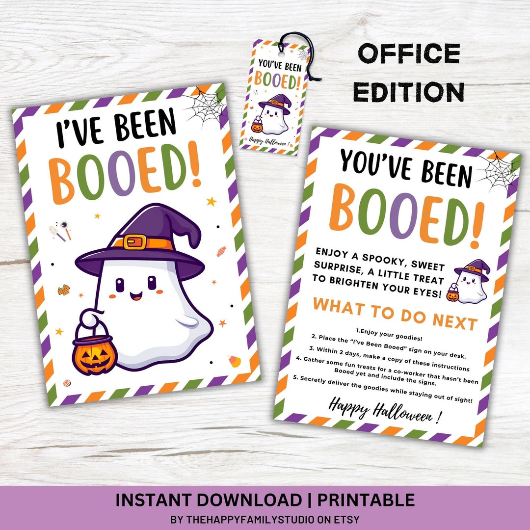 Office You've Been Booed Sign, I've Been Booed Coworker Edition ...