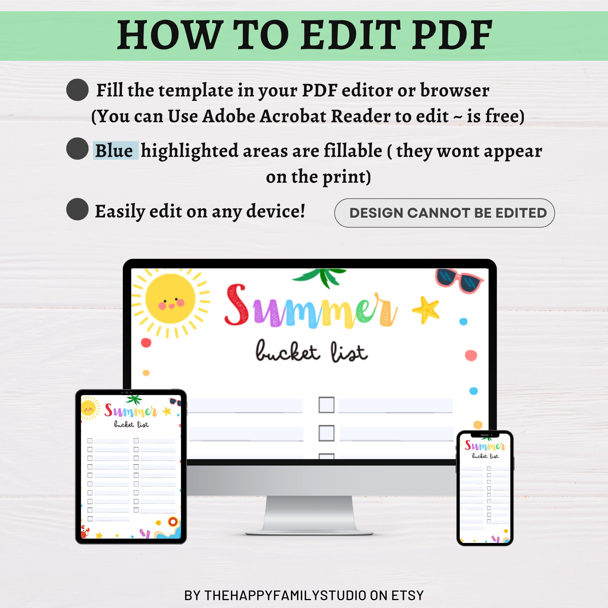 Printable Summer Bucket List Printable, Kids Summer Checklist, Kids ...