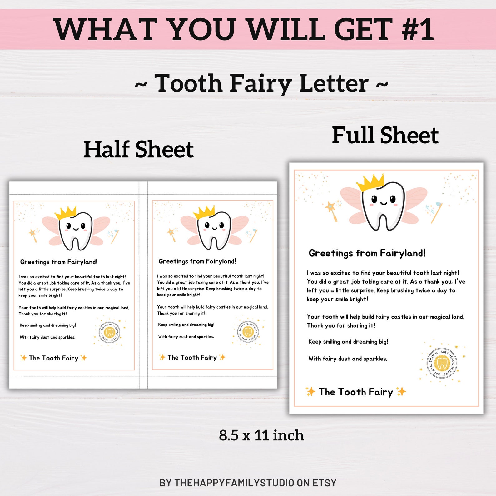 Editable Pink Tooth Fairy Receipt Certificate, Printable Tooth Fairy ...