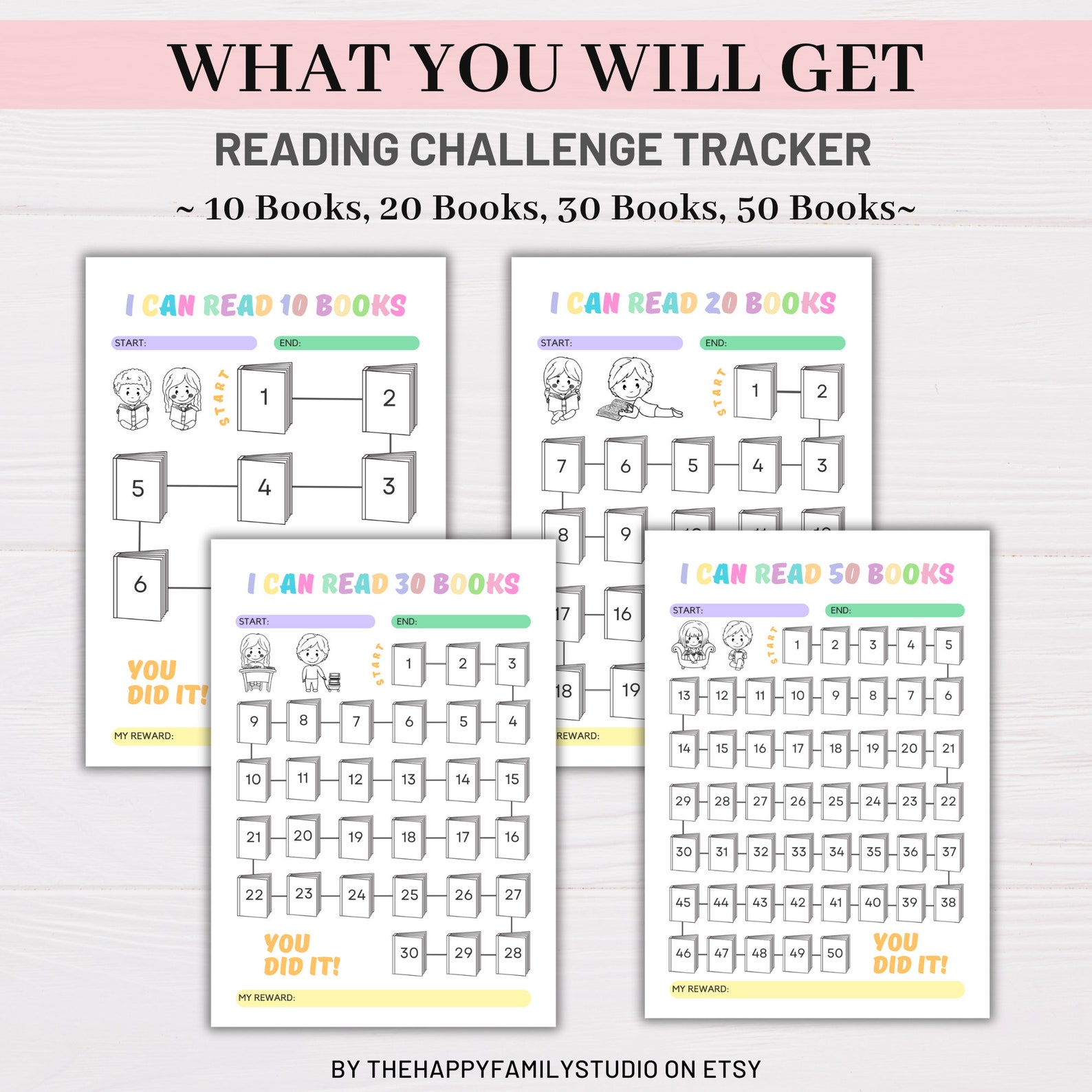 Kids Reading Journal Printable, Bookshelf Reading Tracker, Reading Log ...
