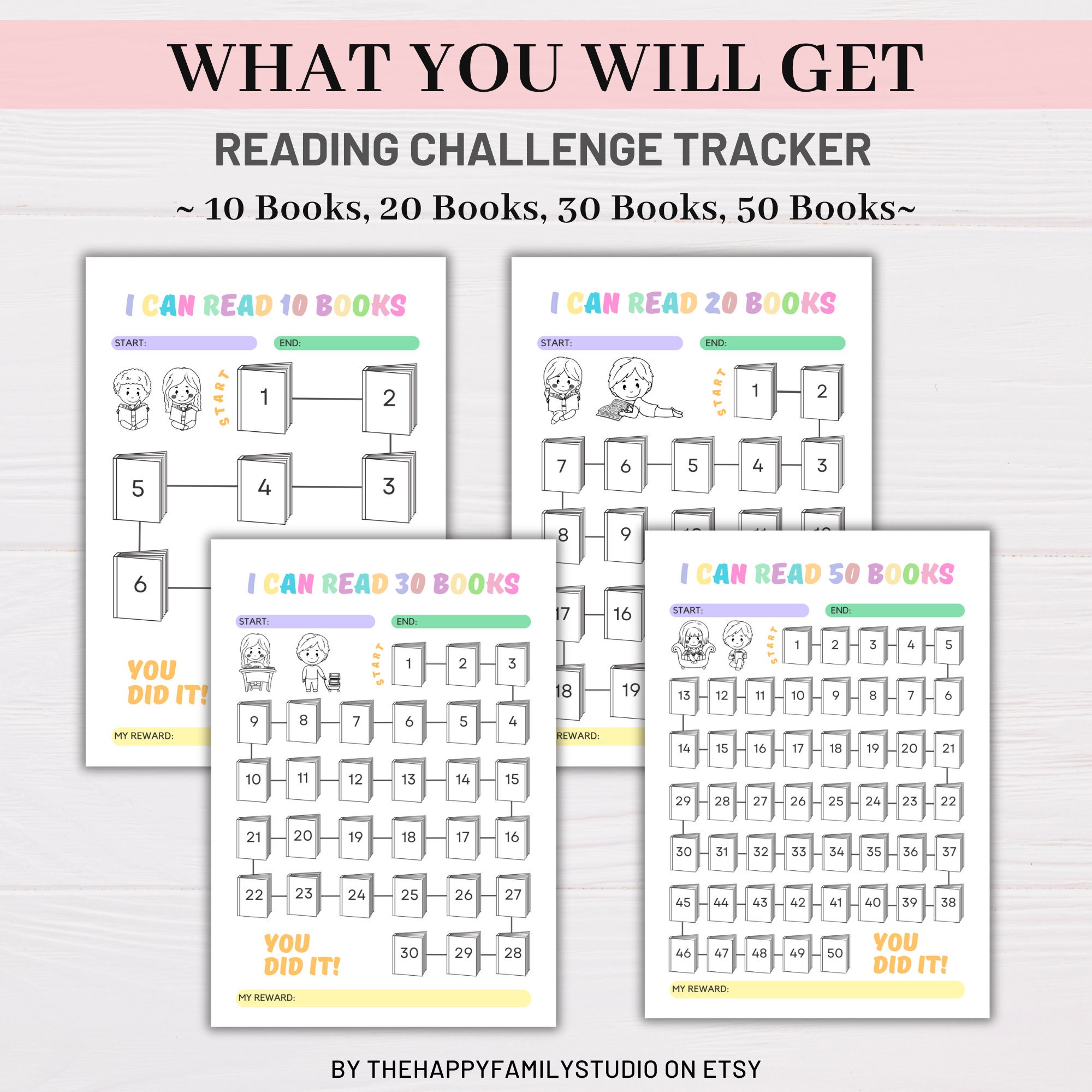 Kids Reading Journal Printable, Bookshelf Reading Tracker, Reading Log ...