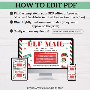 Christmas Elf Mail Box Label Template, North Pole Express Shipping ...