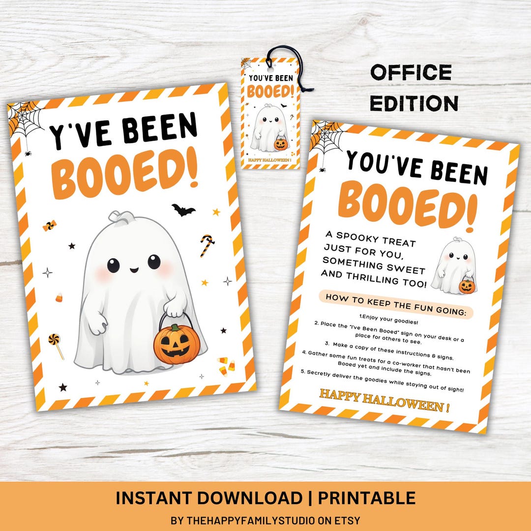 Office You've Been Booed Sign, I've Been Booed Coworker Edition ...