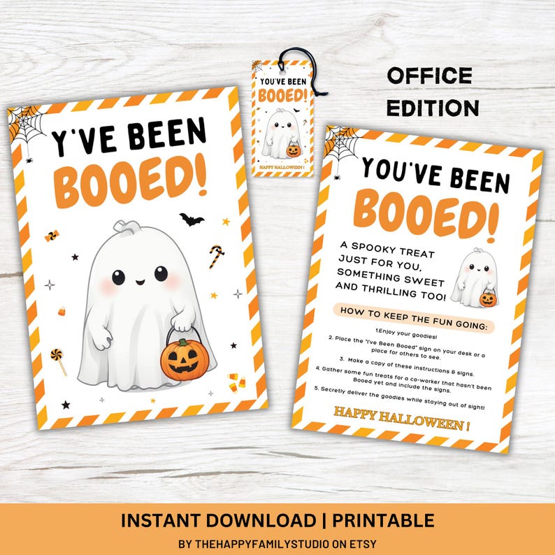 Office You've Been Booed Sign, I've Been Booed Coworker Edition ...