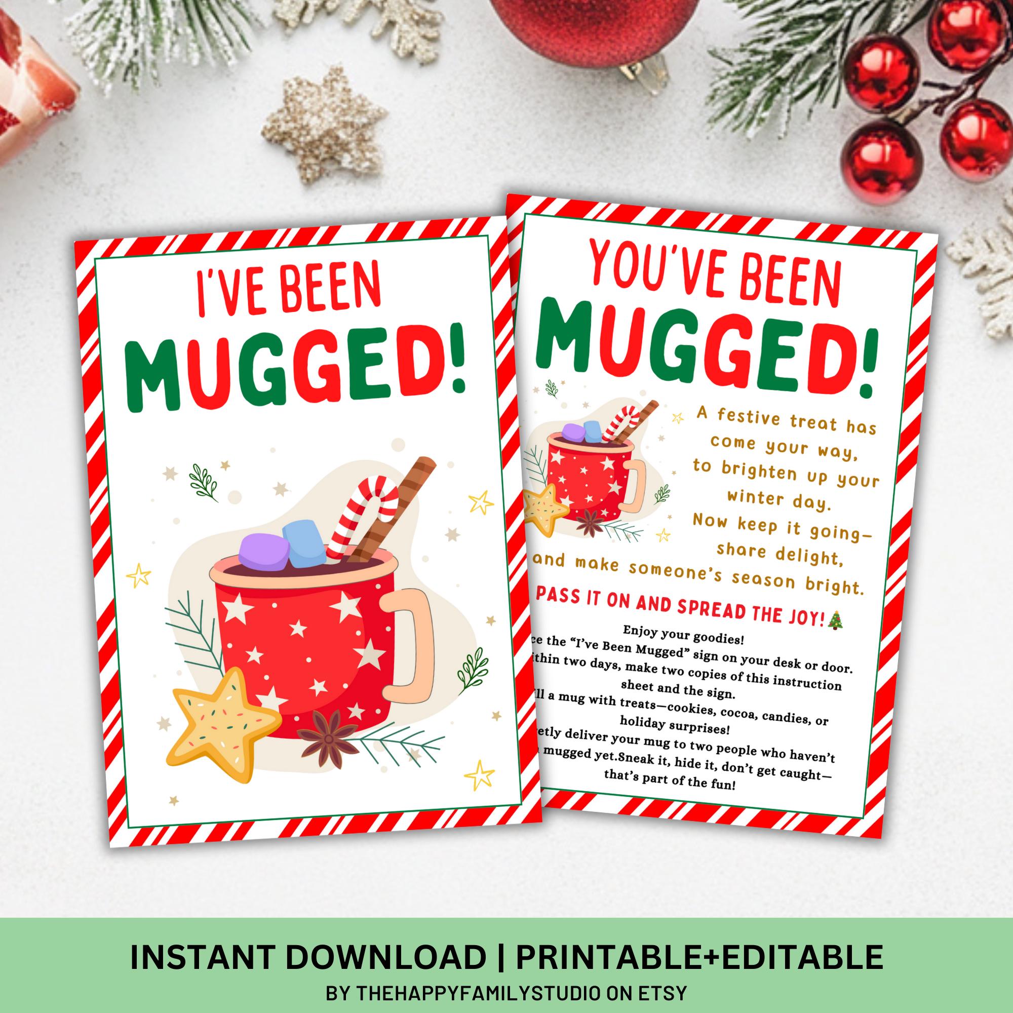 I've Been Mugged Coworker Game, You've Been Mugged Office Christmas ...