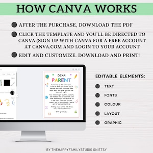 Editable End of School Year Letter to Parent, Last Day of School Gift ...