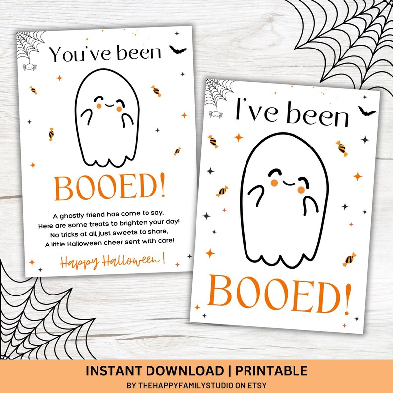 You Have Been Booed Printable Sign, Halloween Sign for Neighbor ...