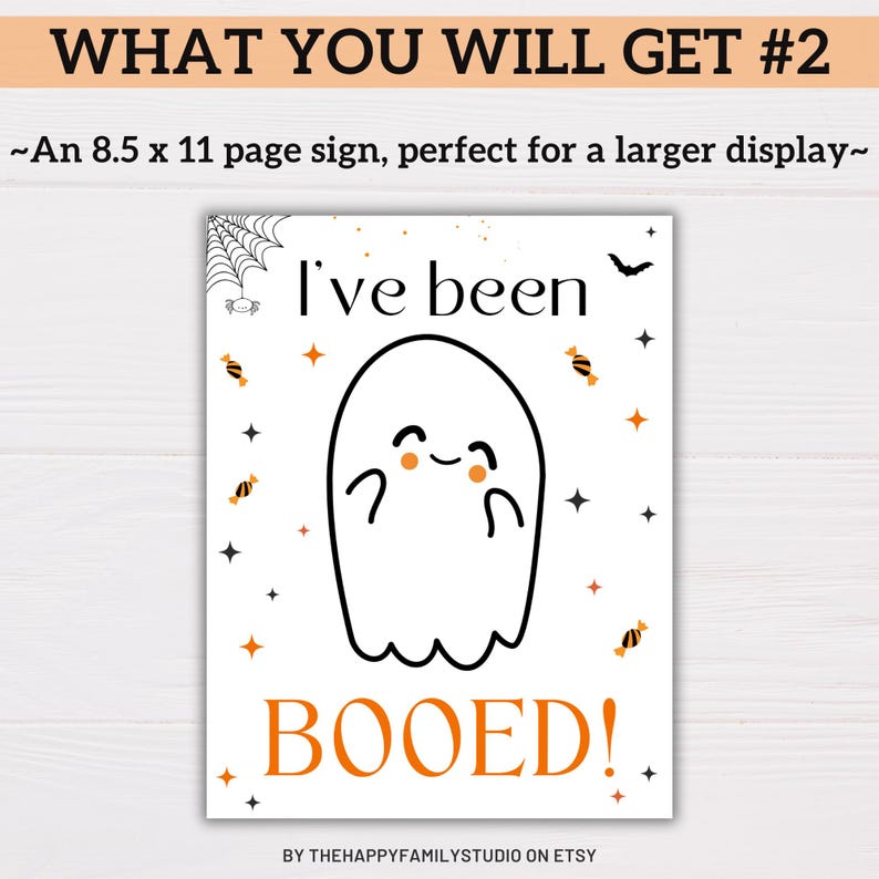 You Have Been Booed Printable Sign, Halloween Sign for Neighbor ...