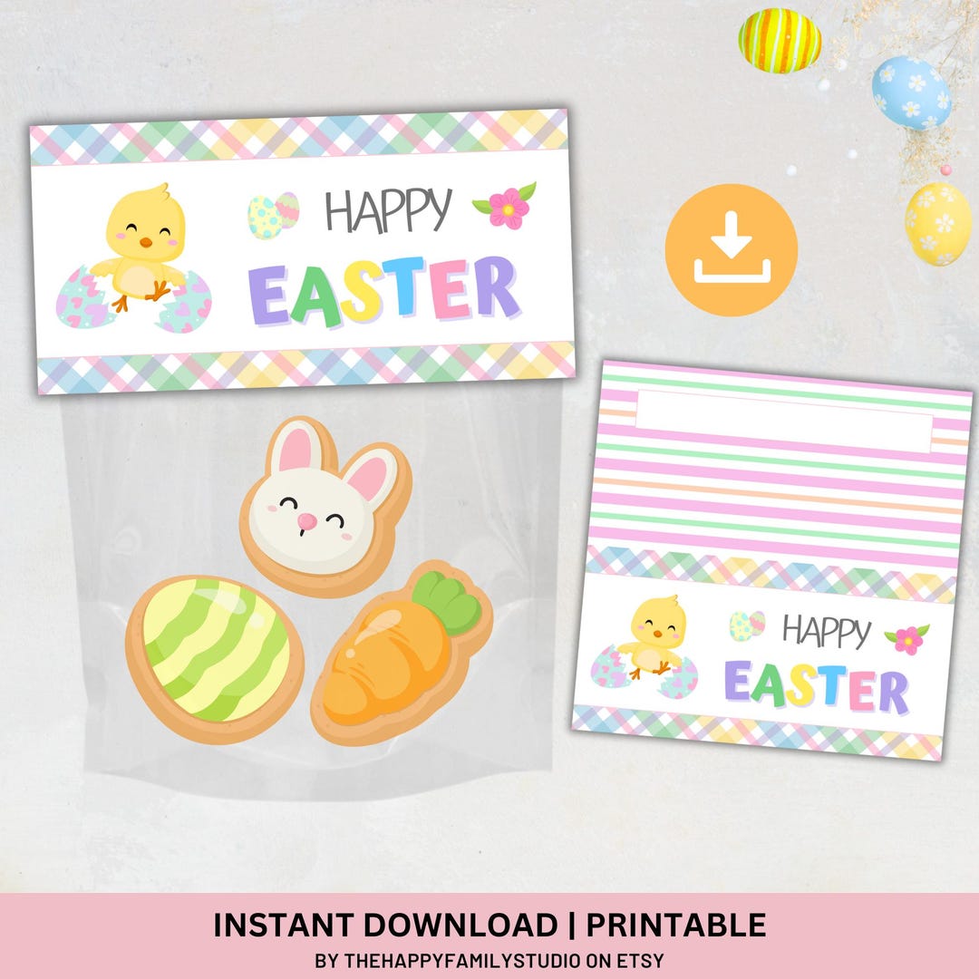 Easter Treat Bag Topper: Chick Design (digital Download) - Etsy