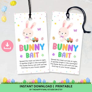 Bunny Bait Tag Printable, Bunny Bait Card, Easter Cookie Tag for Kids ...