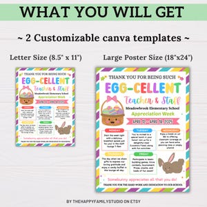 Easter Teacher Staff Appreciation Flyer, Easter Teacher Appreciation ...
