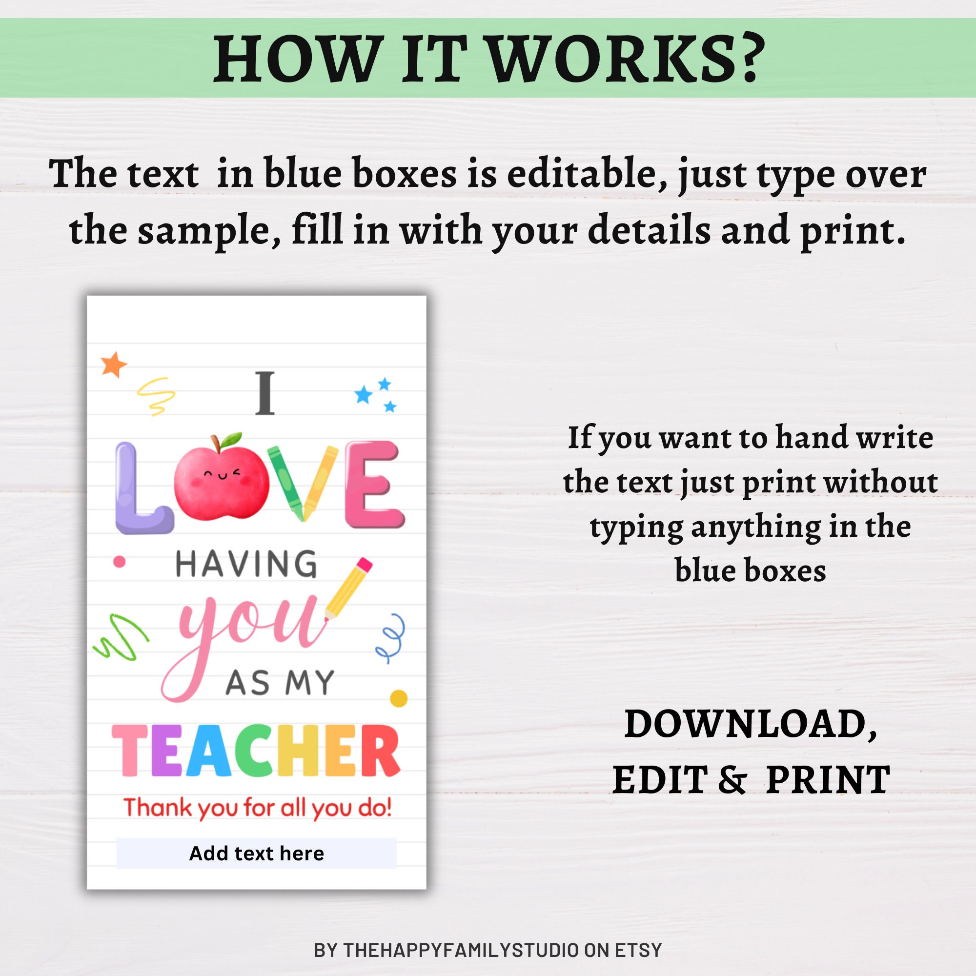 Teacher Appreciation Tags, Tacher Thank You Gift Tag, End of School ...