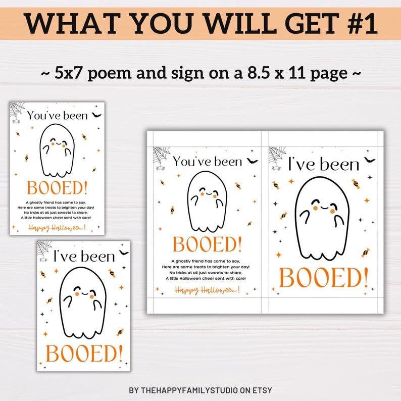 You Have Been Booed Printable Sign, Halloween Sign for Neighbor ...