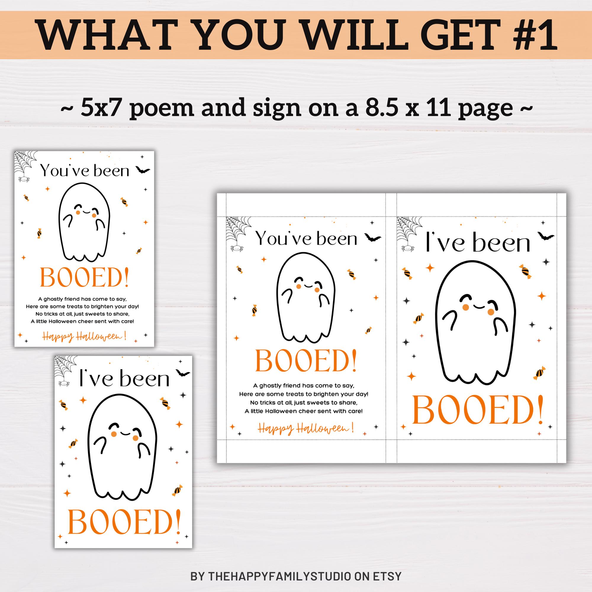 You Have Been Booed Printable Sign, Halloween Sign for Neighbor ...