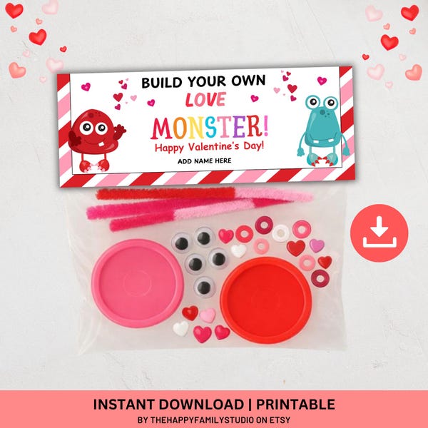 Monster Valentines - Etsy