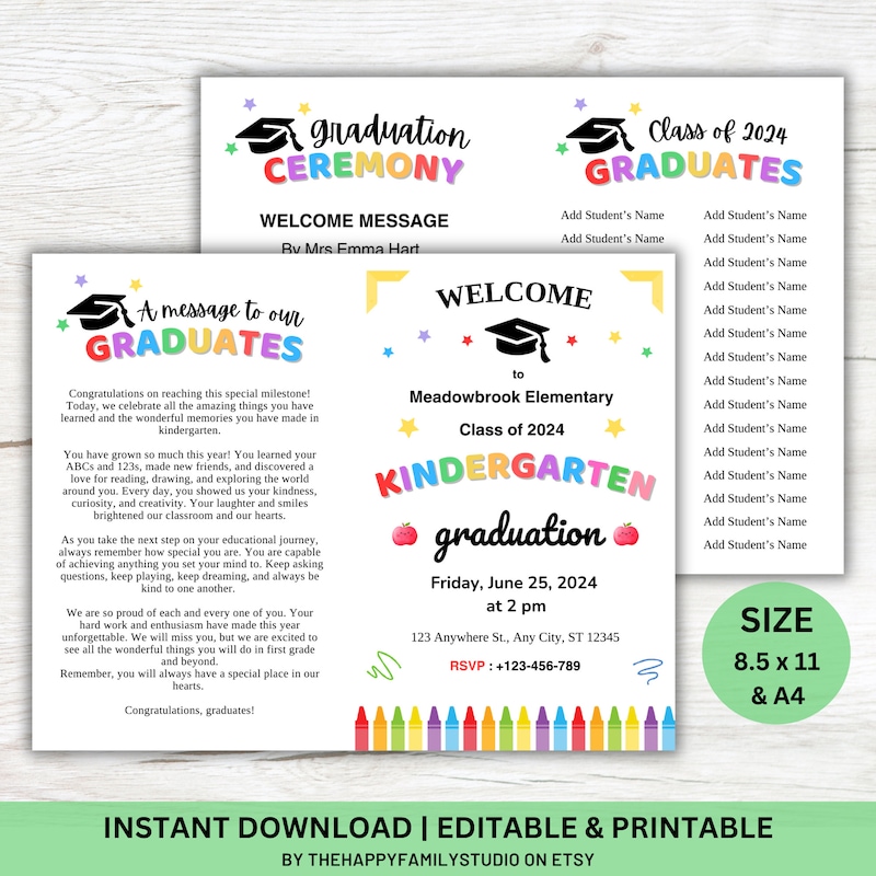 Kindergarten Graduation Invitation - Etsy