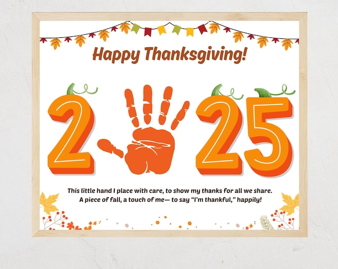 Thanksgiving Handprint Craft 2025 Thanksgiving Handprint Keepsake ...