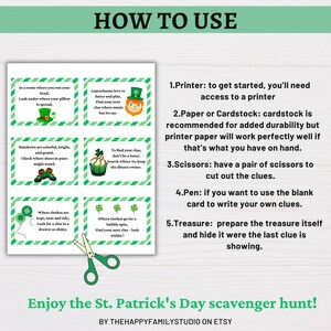 St. Patrick's Day Scavenger Hunt for Kids, Leprechaun Treasure Hunt ...