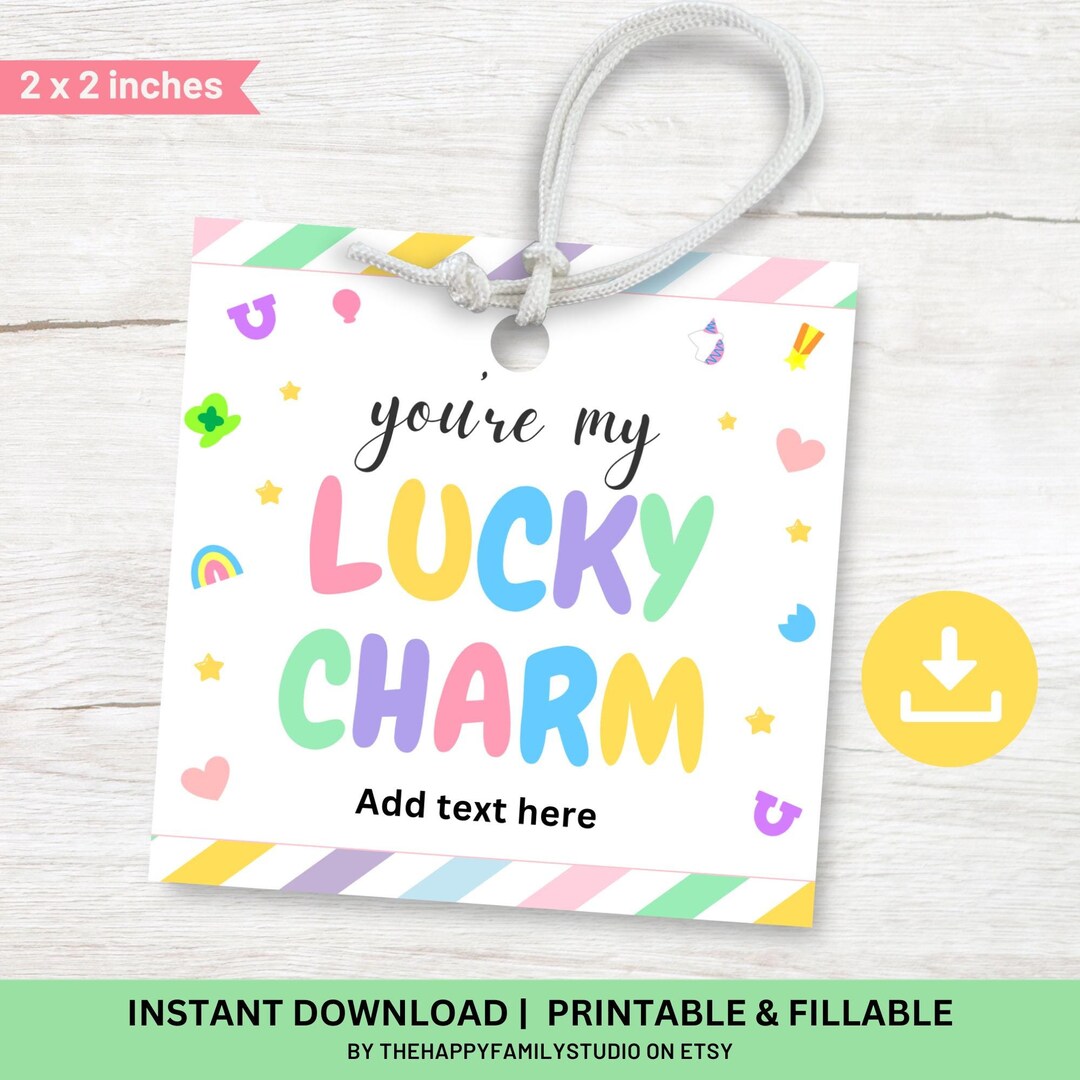 You're My Lucky Charm Cookie Tags, St. Patrick's Day Tags, St Patty's ...
