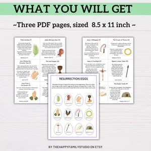 Printable Easter Story Eggs, Resurrection Eggs Easter Hunt, Easter ...