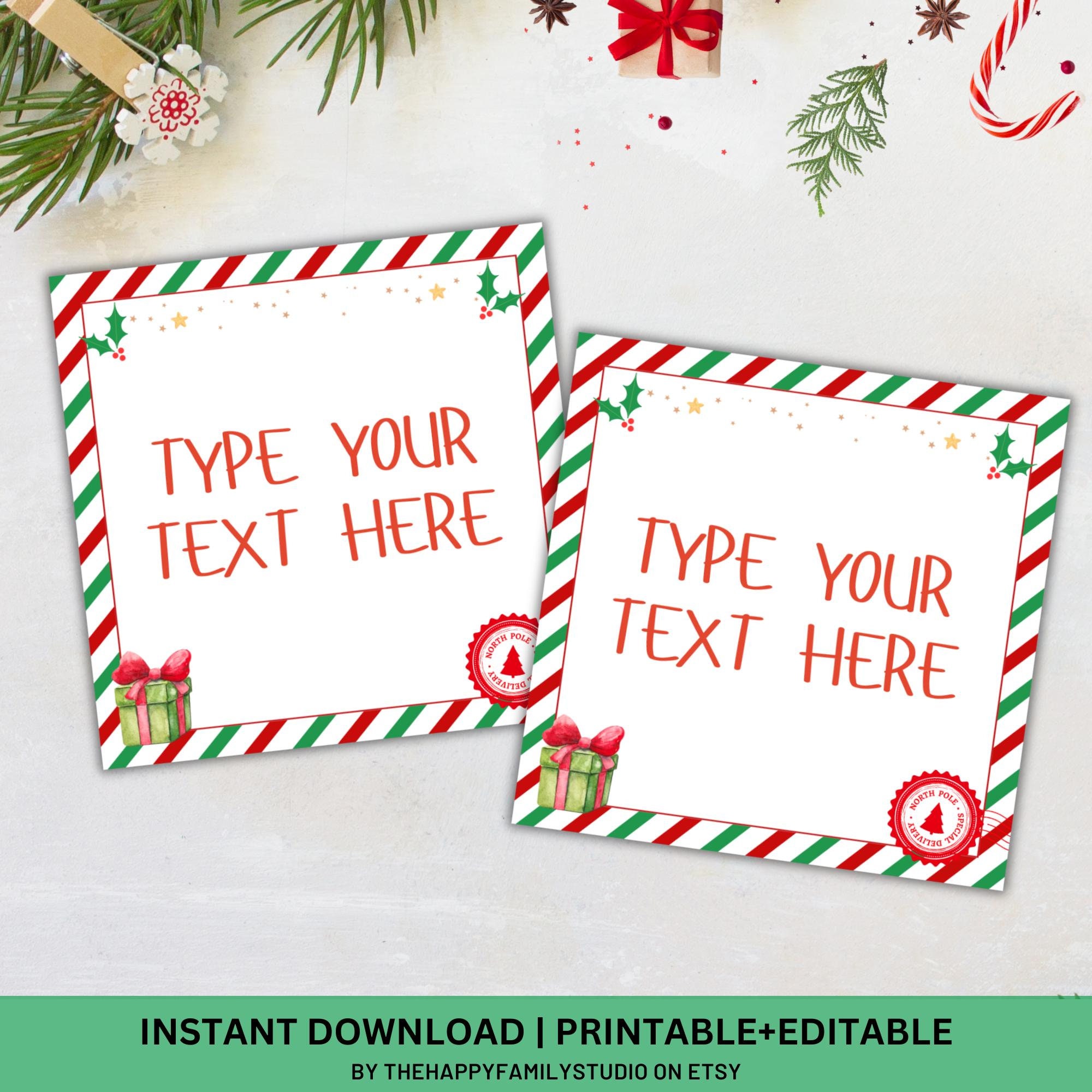 Editable Elf Note Cards Template, Elf Notes for Kids, Elf Messages ...