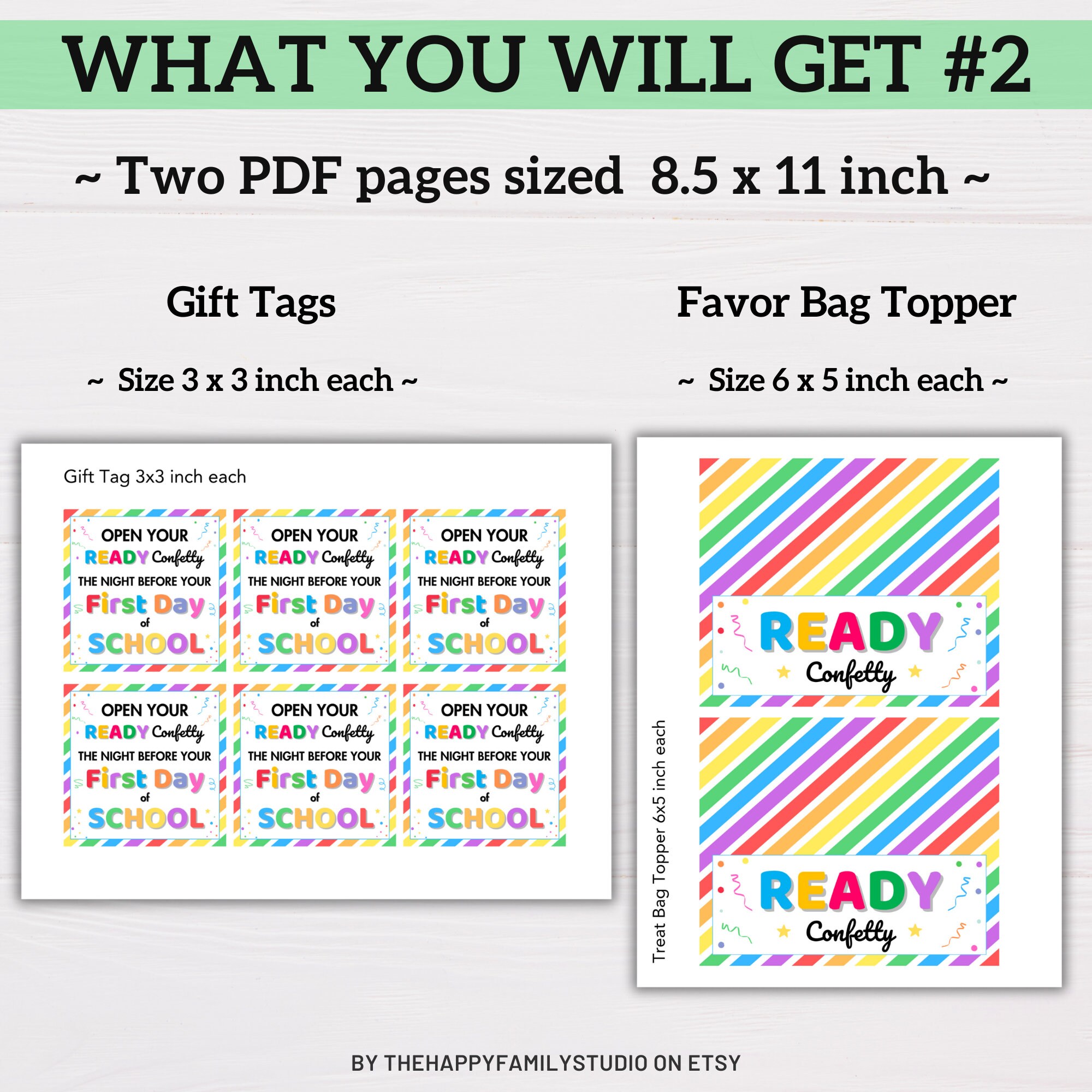 Ready Confetti for School, Printable Ready Confetti Letter, Night ...