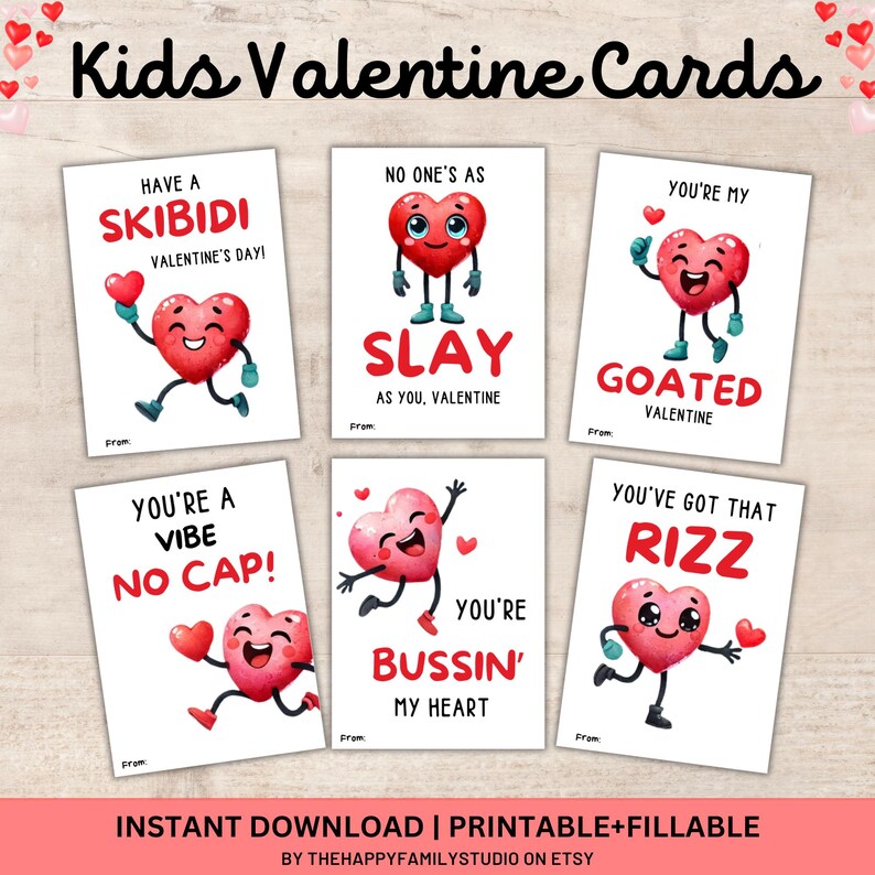 Slang Kids Valentines Day Cards, Tween Valentine Cards, Teen Boys ...