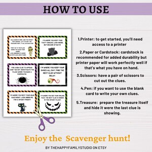 Halloween Scavenger Hunt for Kids, Ultimate Indoor Halloween Treasure ...