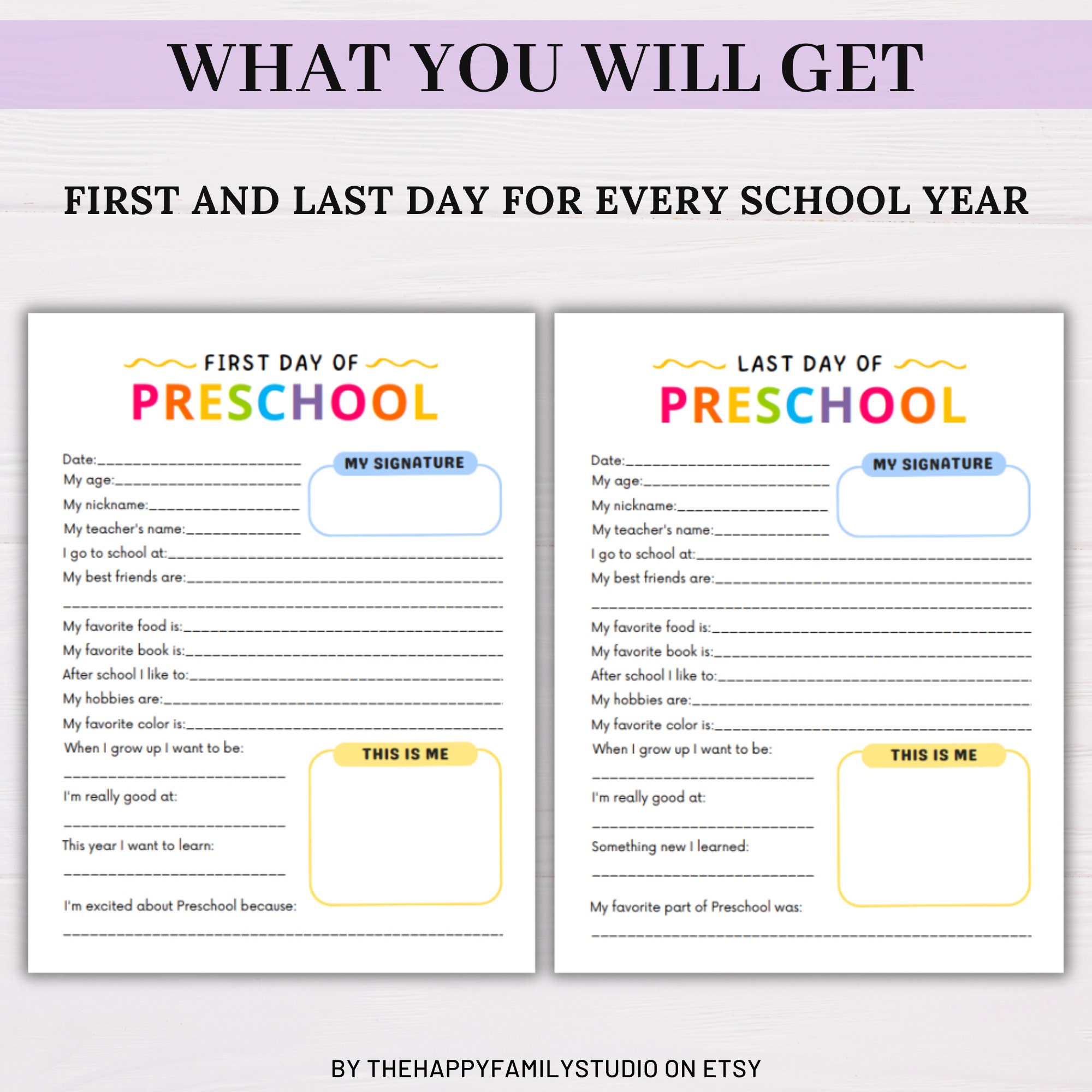 Kids Keepsake Journal, School Memory Book, School Memory Questionnaire ...