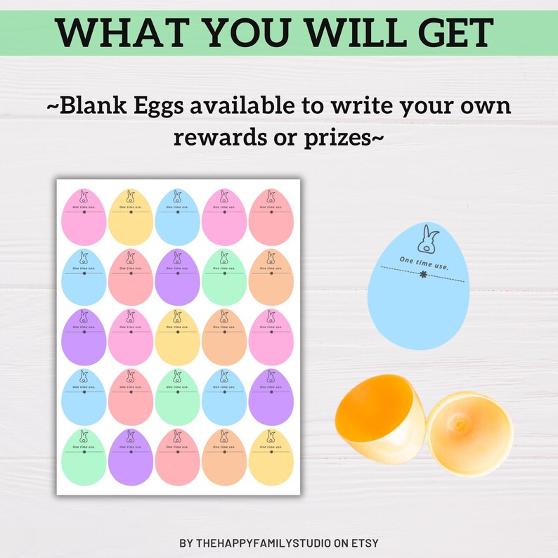 Easter Tokens for Easter Egg Filler, Easter Egg Hunt for Kids, Easter ...