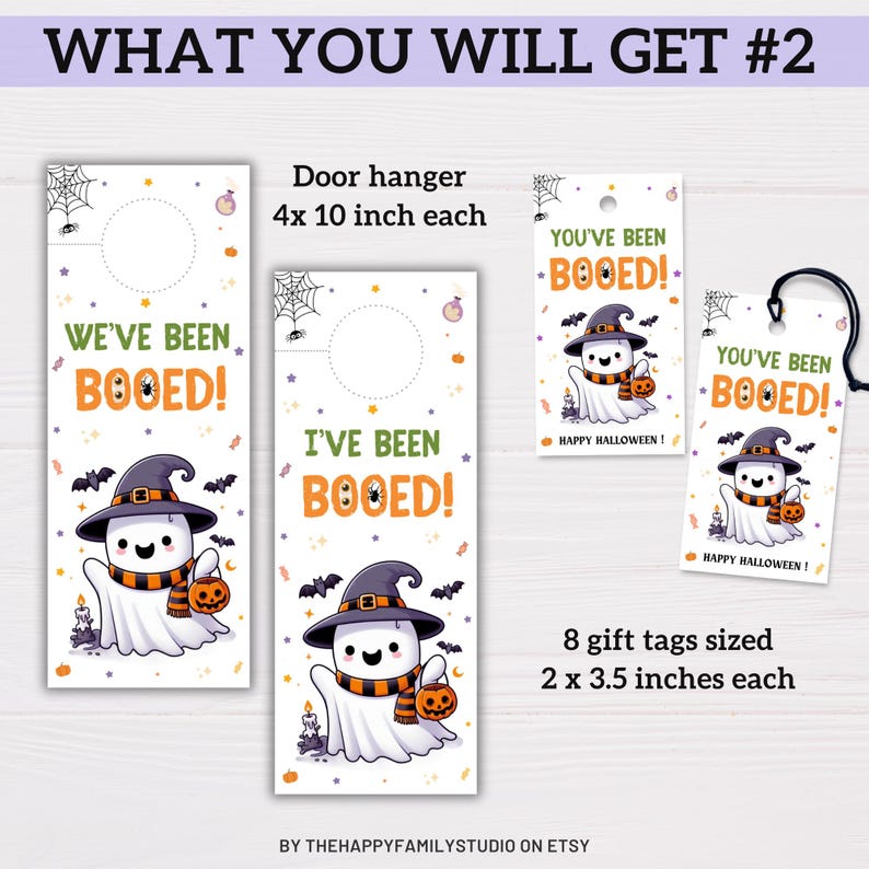 You've Been Booed Printable Halloween Kit, Boo Sign and Poem, Door ...