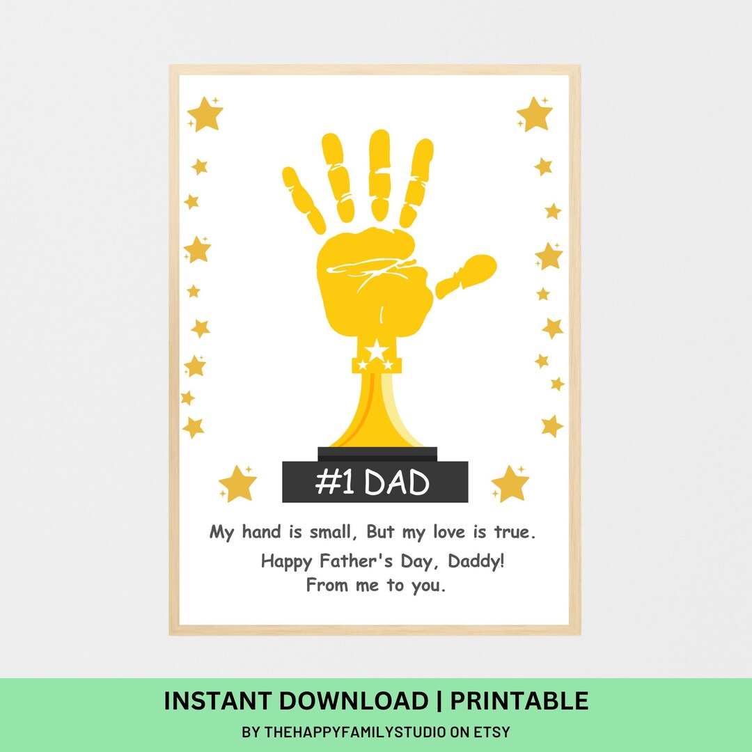 Father's Day Craft Handprint Art, Father's Day Activity, Best Dad Ever ...