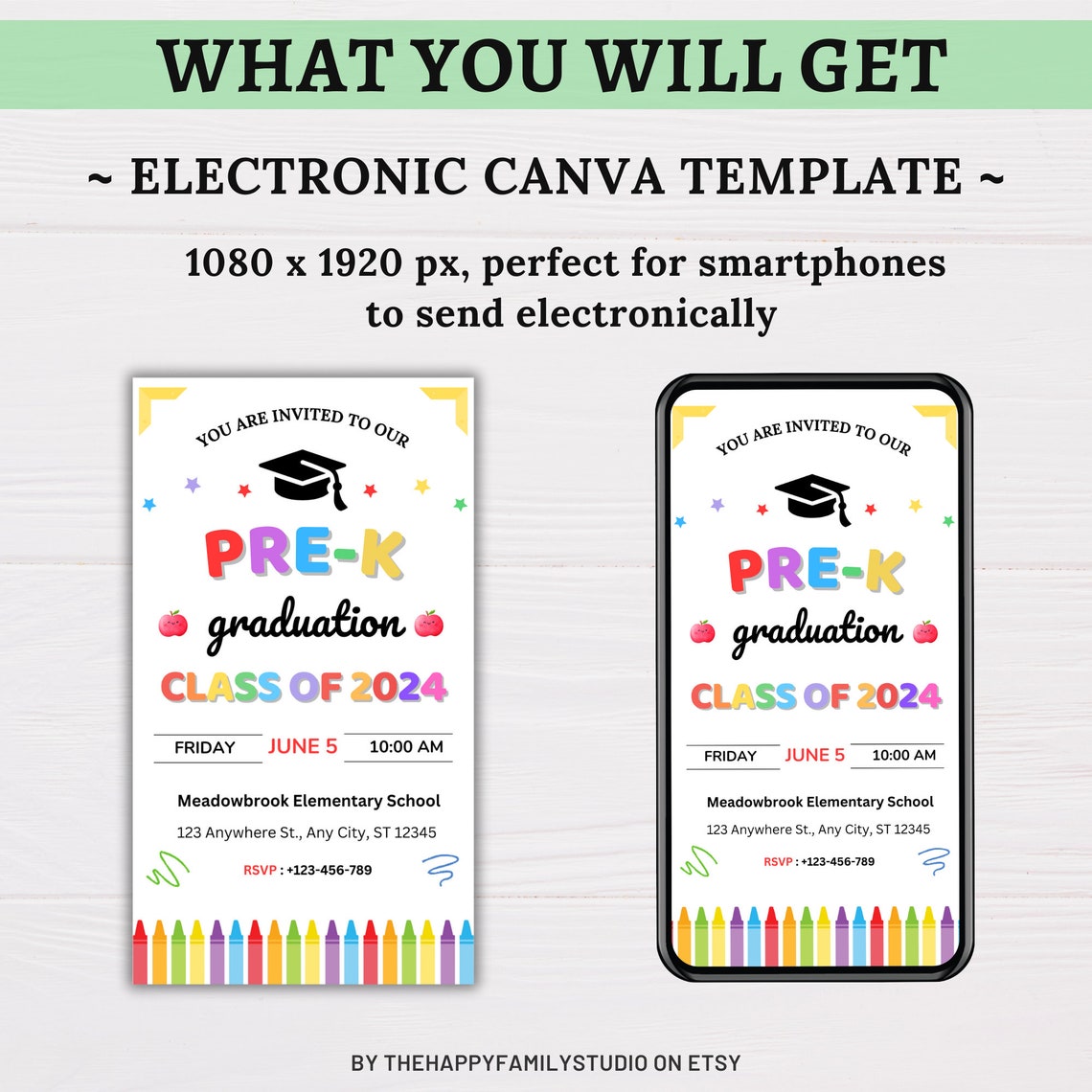 Editable Pre-k Graduation Invitation, Graduation Ceremony, Pre-k ...