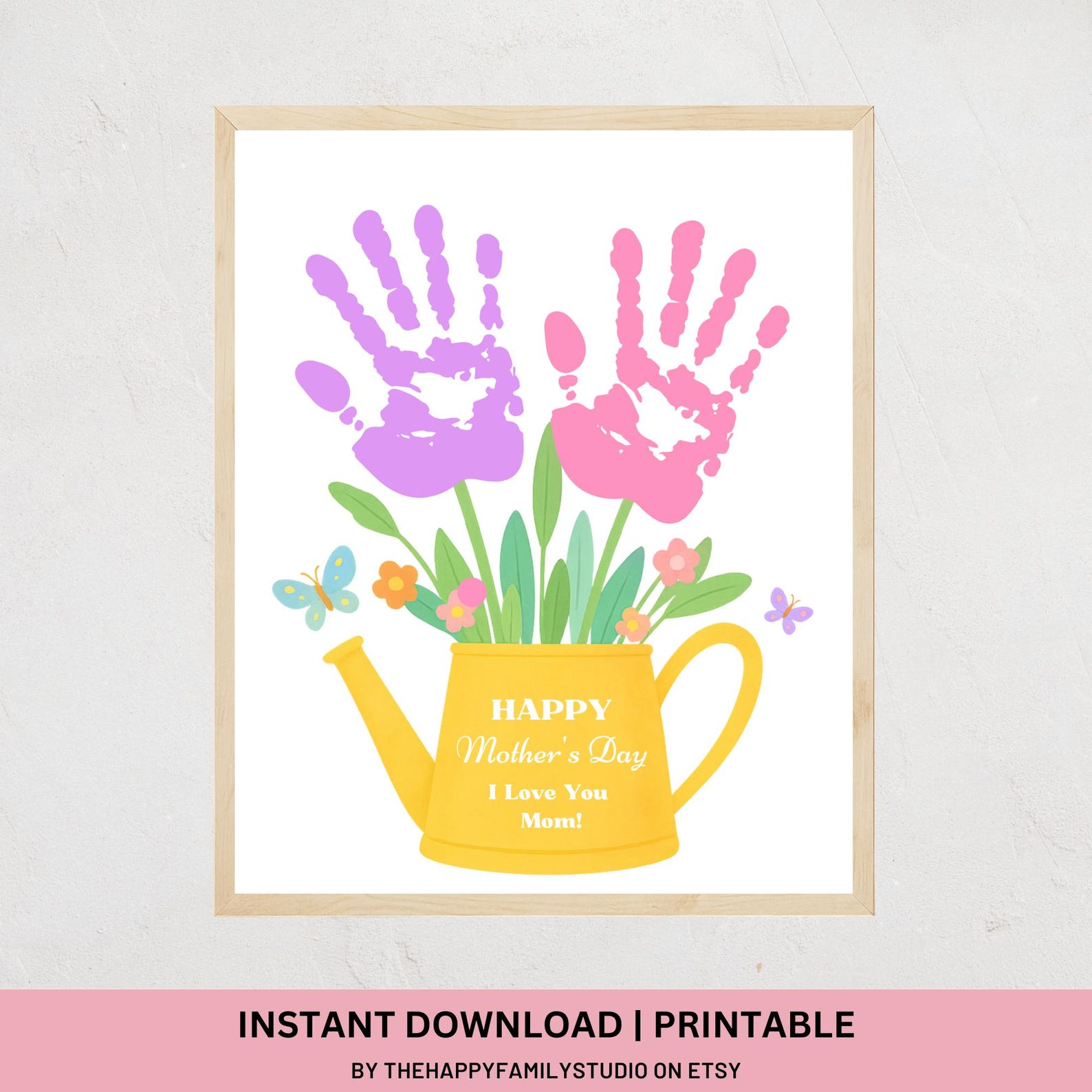 Mothers Day Handprint Flower Craft, Flower Handprint Craft Art, Mother ...