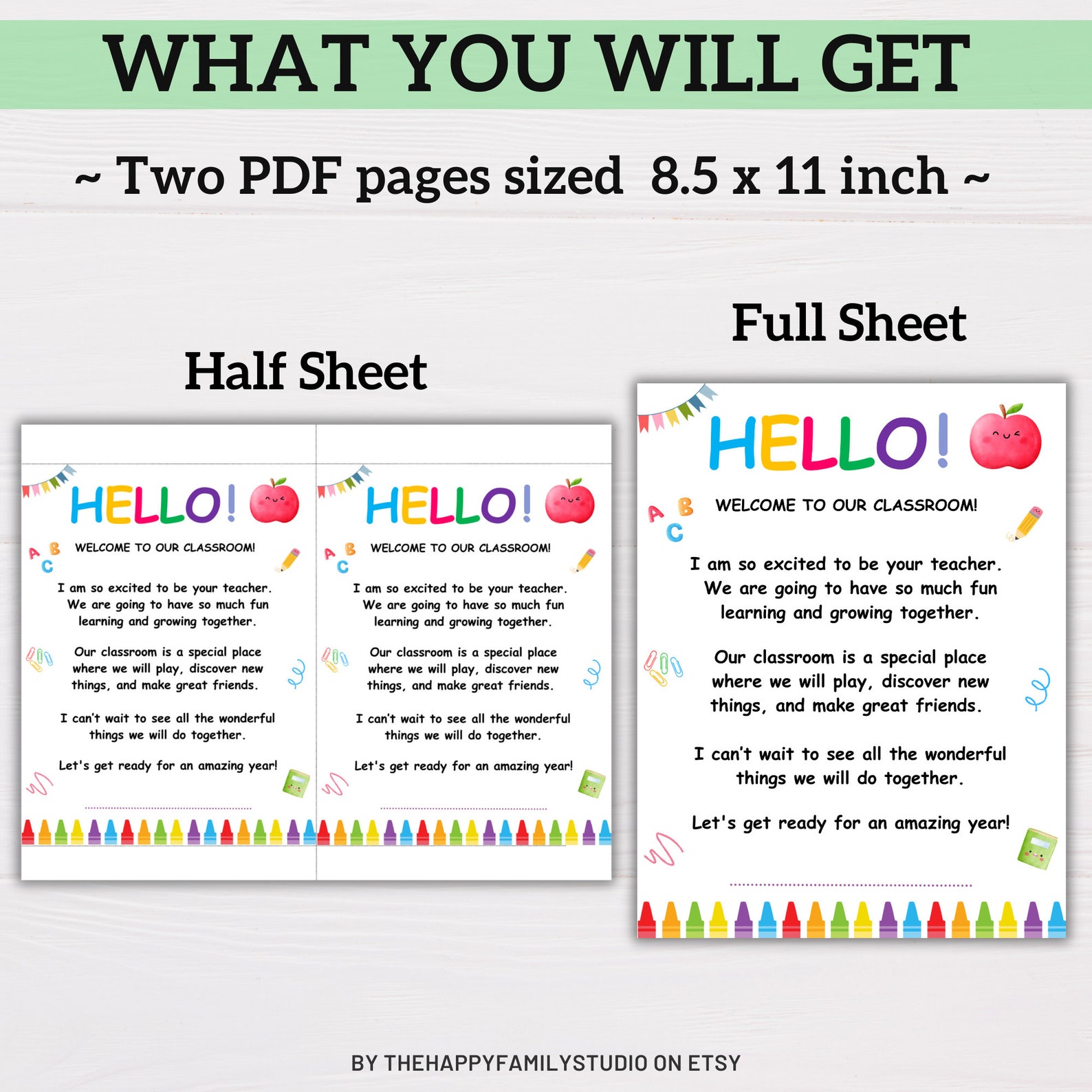 First Day of School Greeting Card, Welcome Back to School Letter ...