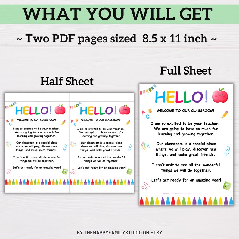 First Day of School Greeting Card, Welcome Back to School Letter ...