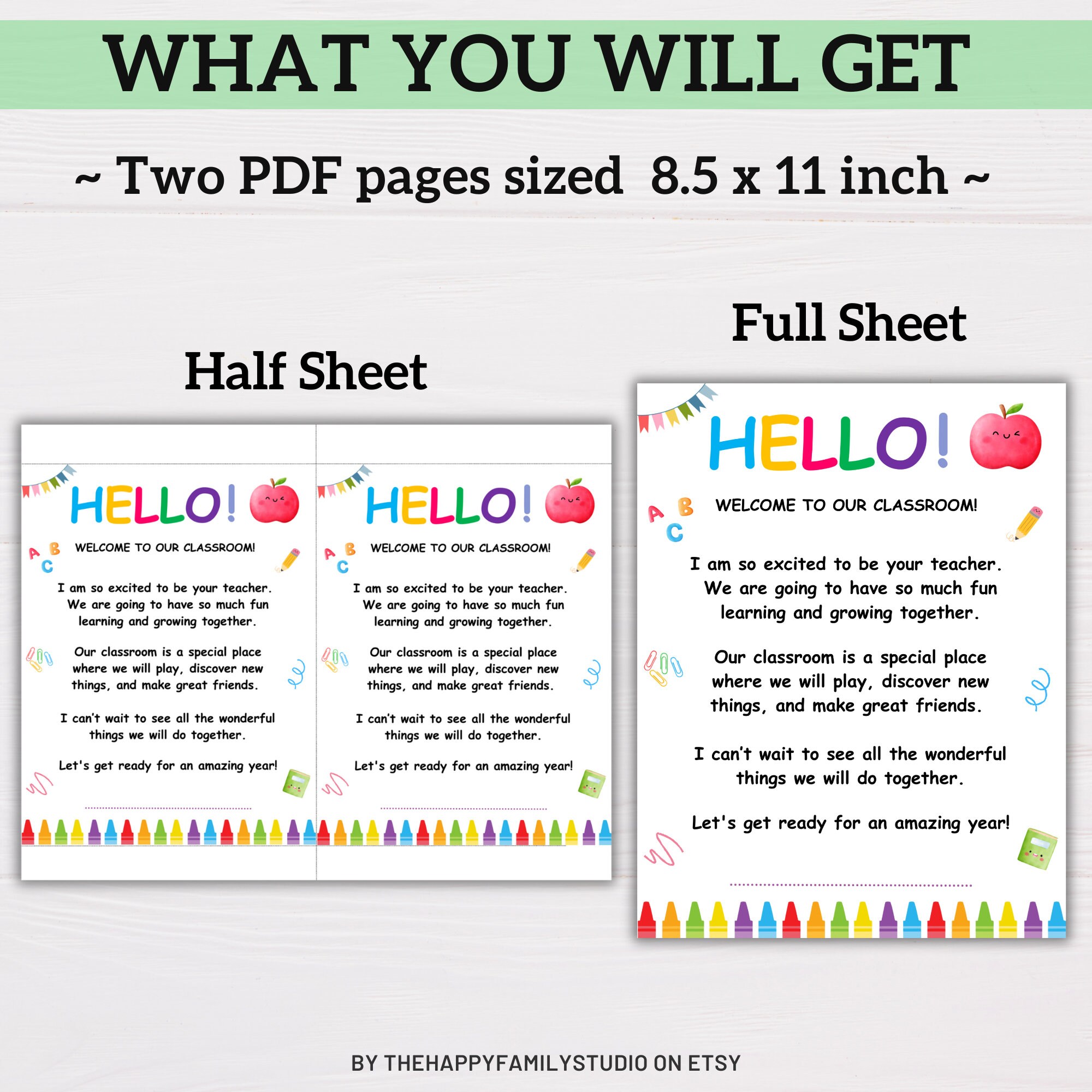 First Day of School Greeting Card, Welcome Back to School Letter ...