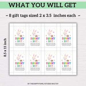 Bunny Bait Tag Printable, Bunny Bait Card, Easter Cookie Tag for Kids ...