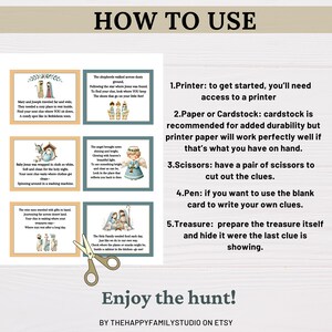 Nativity Treasure Hunt Clues, Nativity Scavenger Hunt, Christmas Story ...