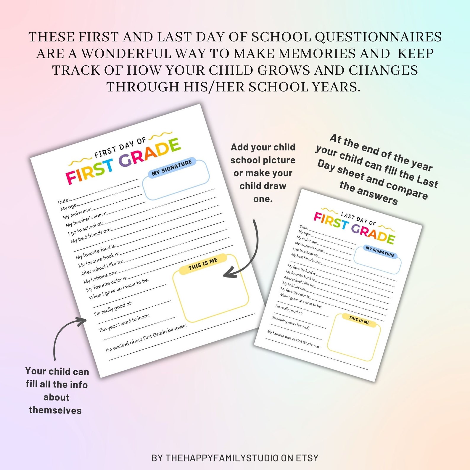 Kids Keepsake Journal School Memory Book School Memory - Etsy