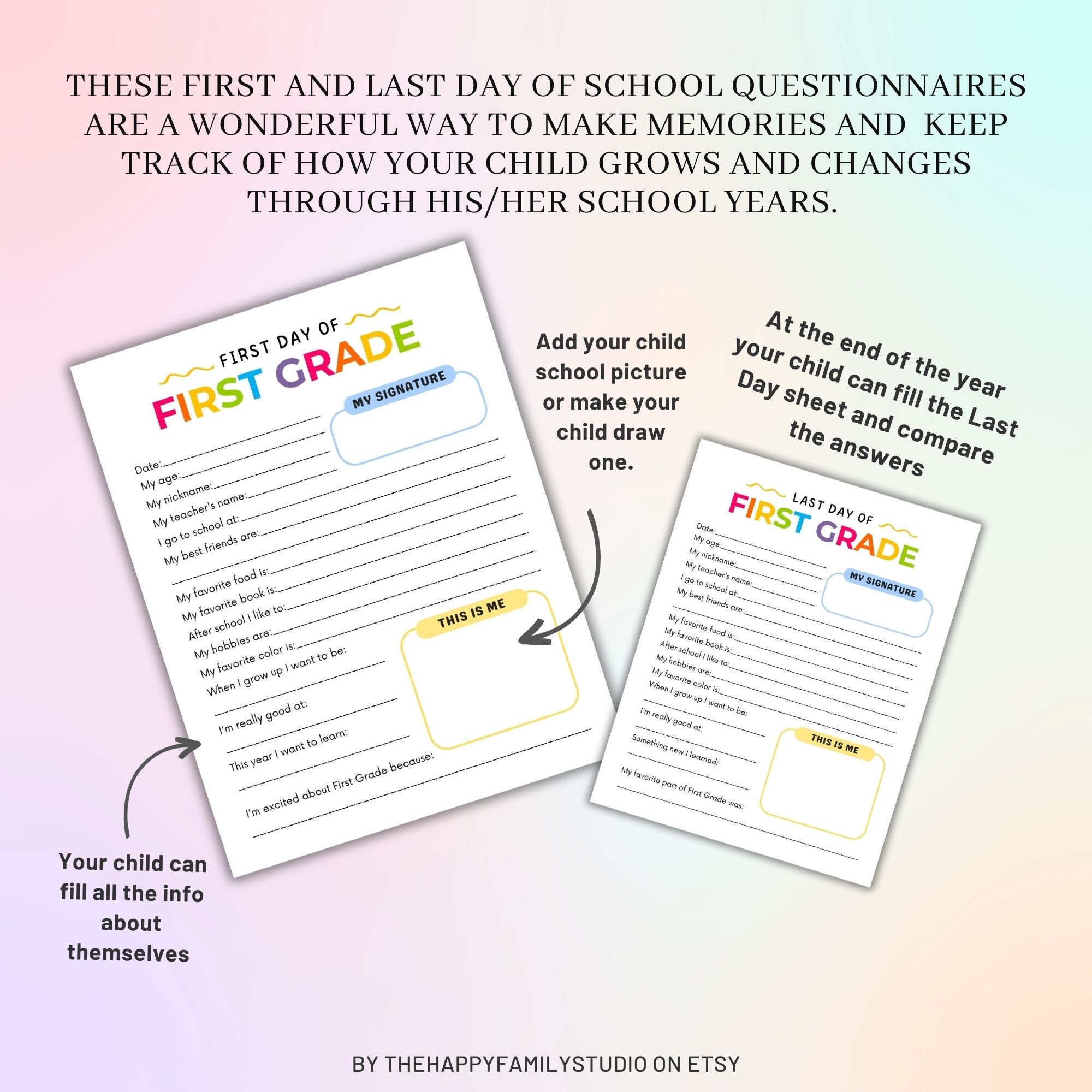 Kids Keepsake Journal School Memory Book School Memory - Etsy